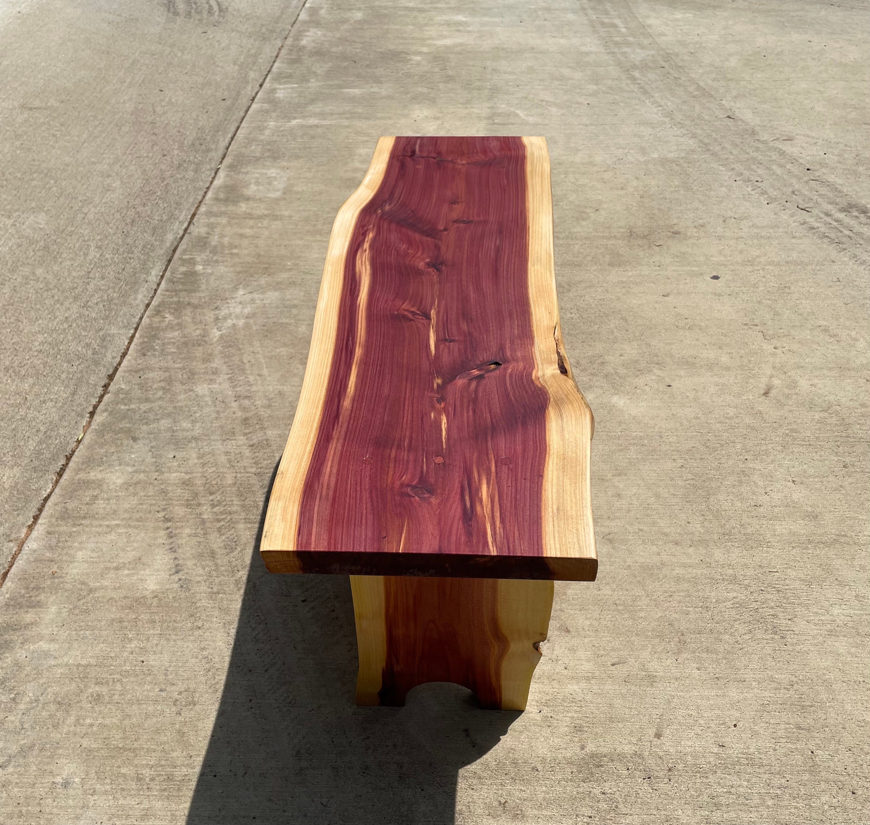 Red Cedar Live Edge Sitting Bench - Etsy