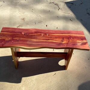Red Cedar Live Edge Sitting Bench - Etsy