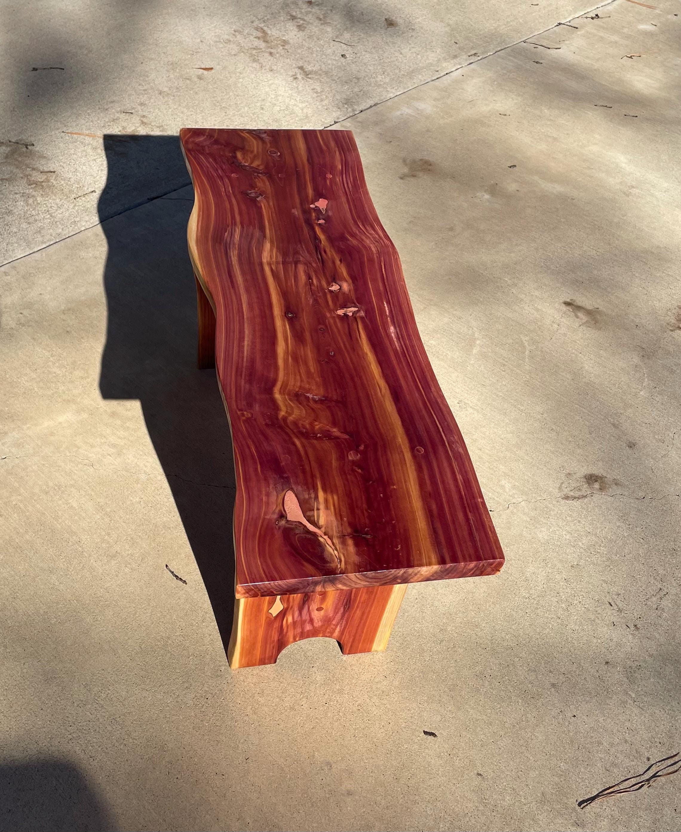 Red Cedar Live Edge Sitting Bench - Etsy