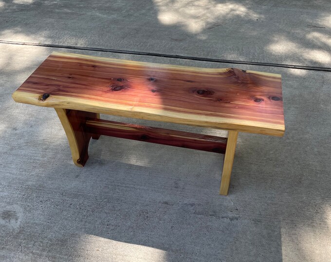 Red Cedar Live Edge Sitting Bench - Etsy