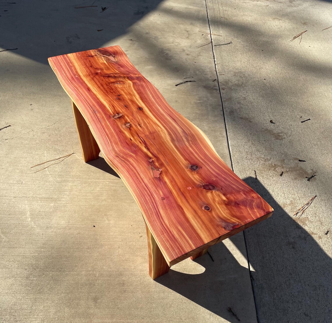 Red Cedar Live Edge Sitting Bench - Etsy