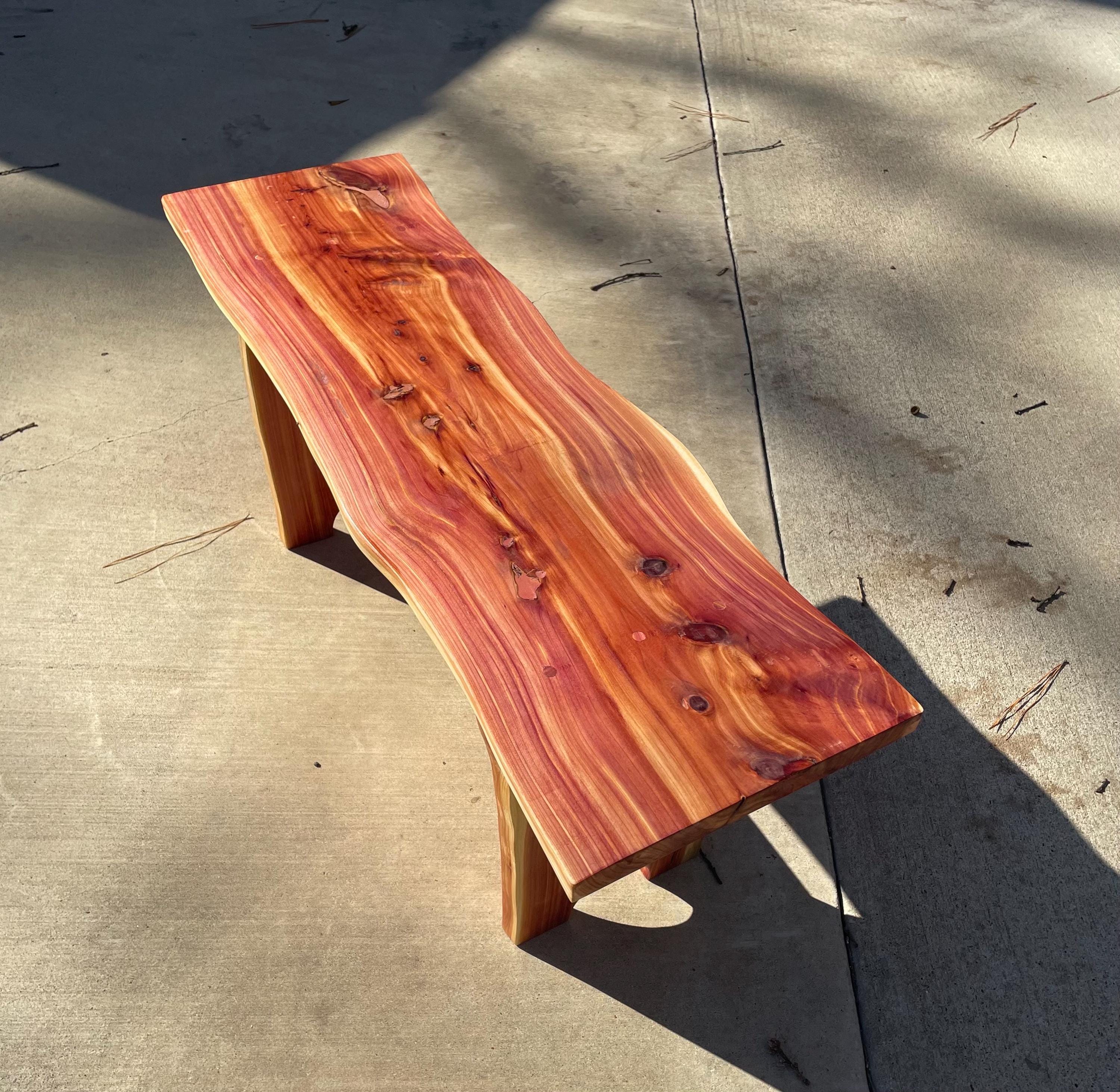 Red Cedar Live Edge Sitting Bench - Etsy
