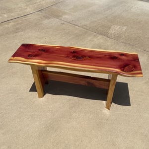 Red Cedar Live Edge Sitting Bench - Etsy