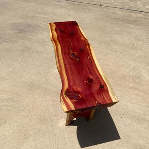 Red Cedar Live Edge Sitting Bench - Etsy