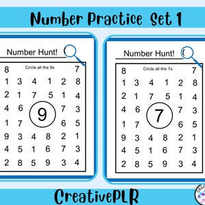 Counting Practice Worksheets Set 1 | Counting Review | Kids Printables ...