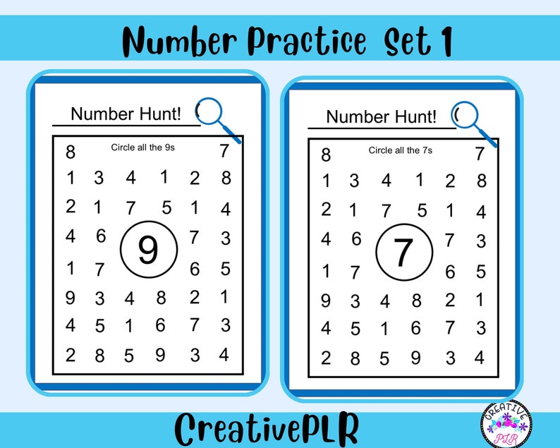 Counting Practice Worksheets Set 1 | Counting Review | Kids Printables ...