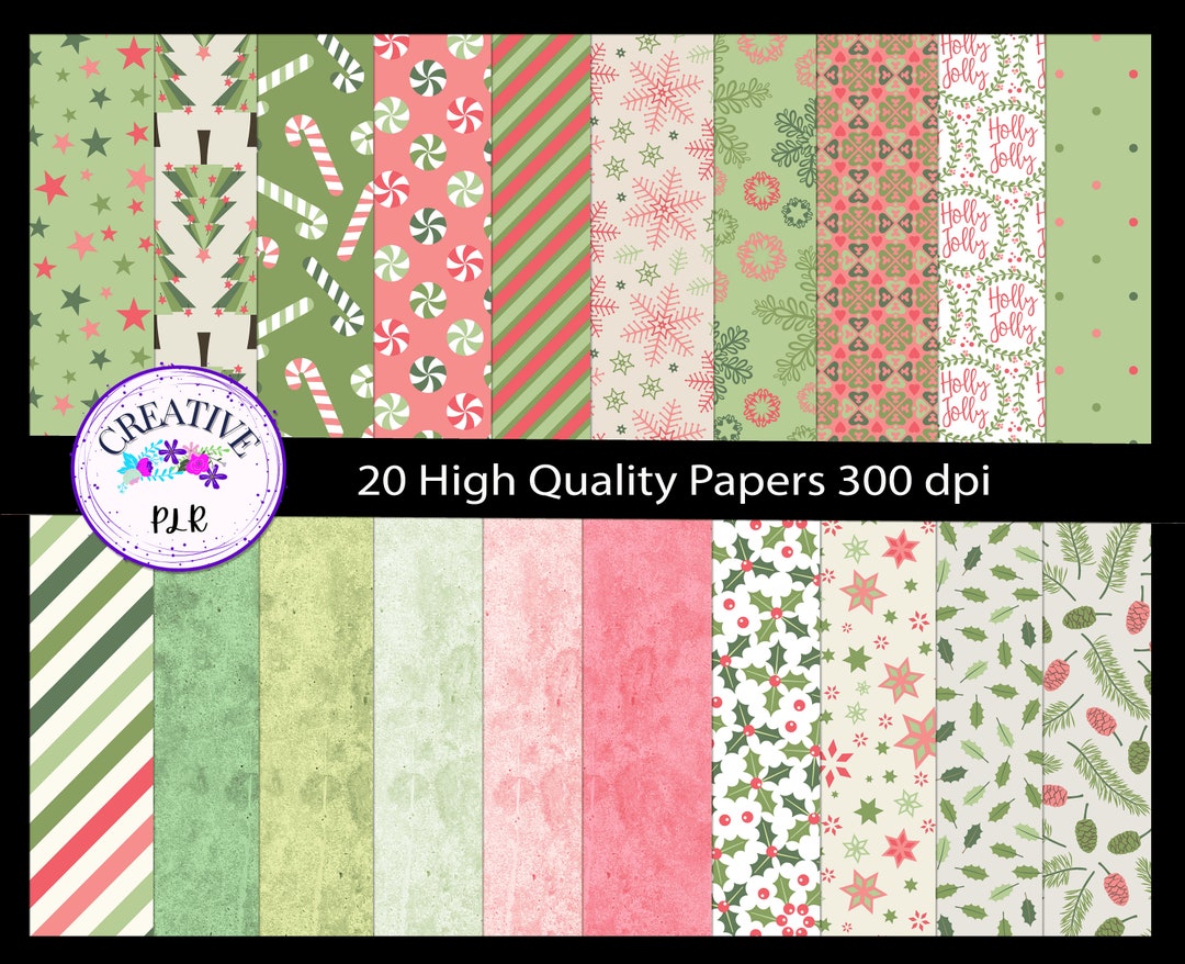 Seasons Greetings Digital Paper Pack |20 High Quality Backgrounds ...
