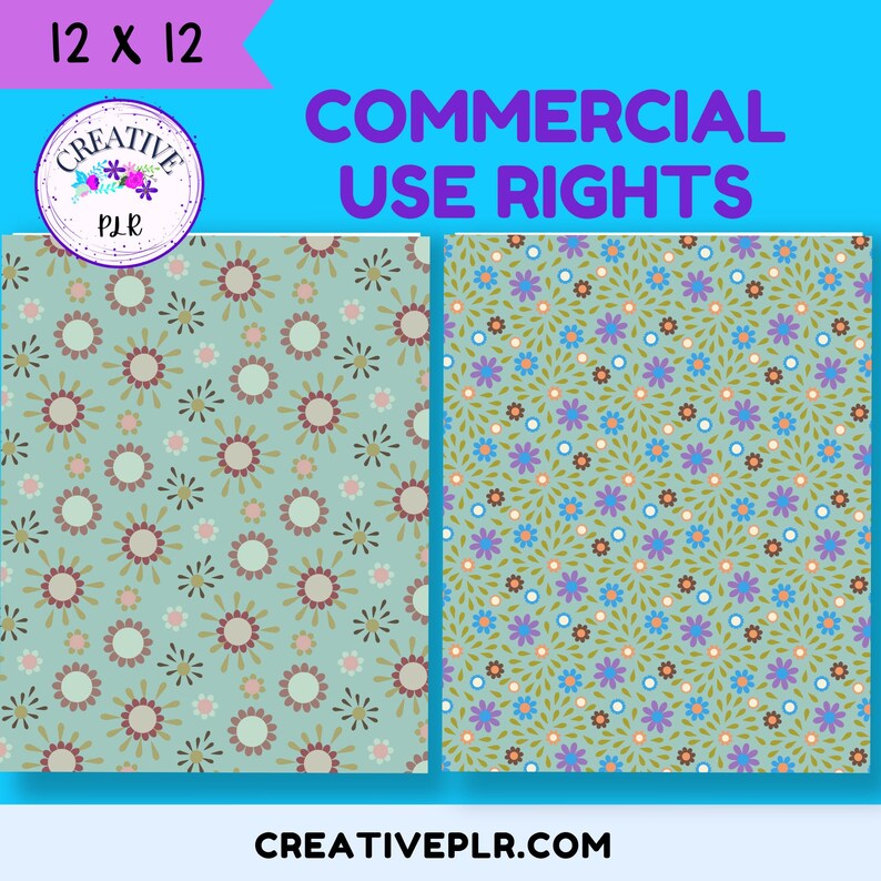 Wild Flowers Digital Papers Pack |20 High Quality Backgrounds ...