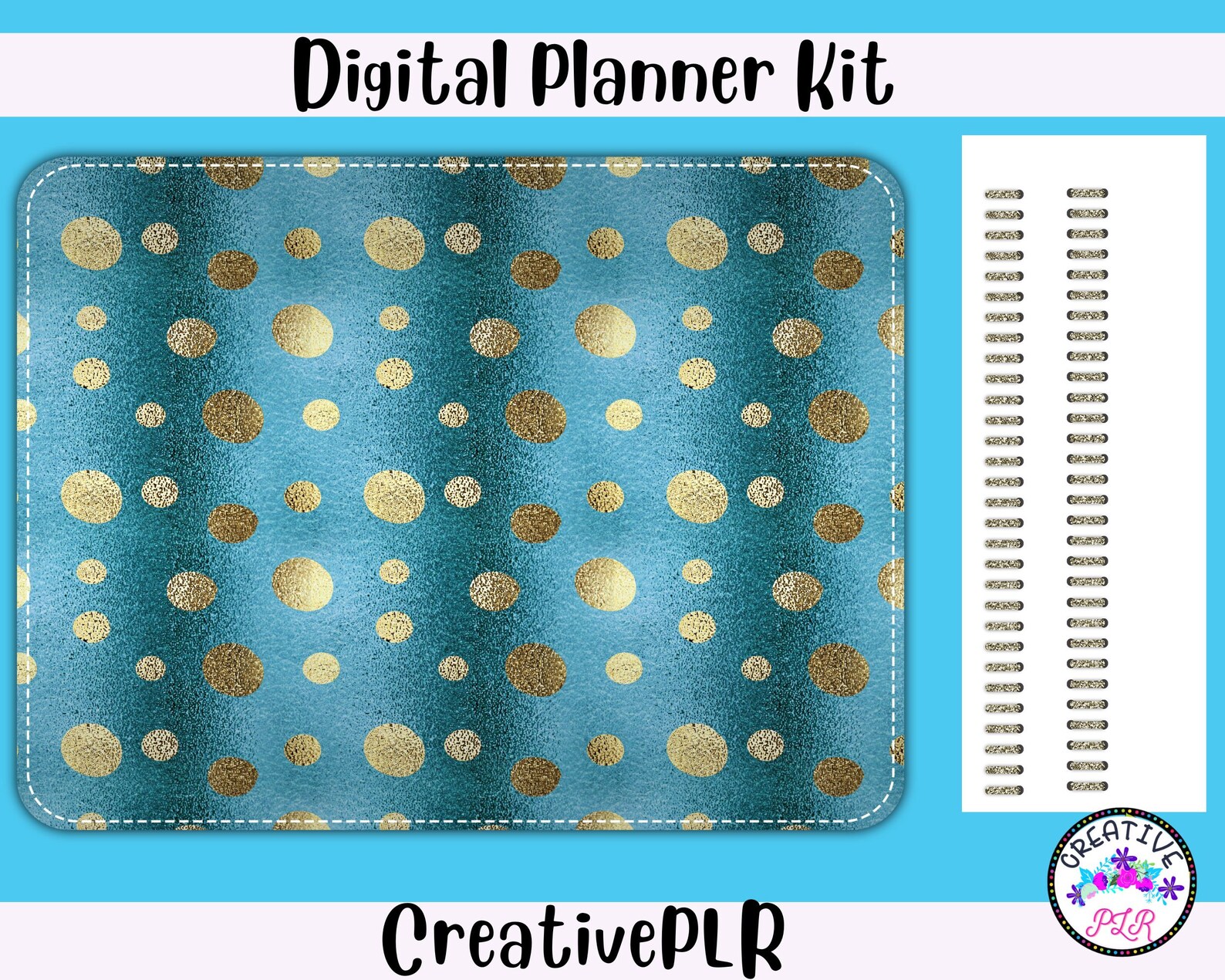 Blue Foil Digital Planner Cover Kit PLUS Digital Notebook Covers - Etsy