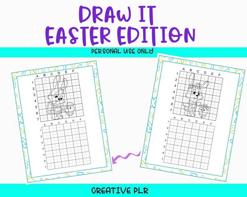 Draw IT Easter Edition | 20 Printable Drawing Pages | Instant Download ...