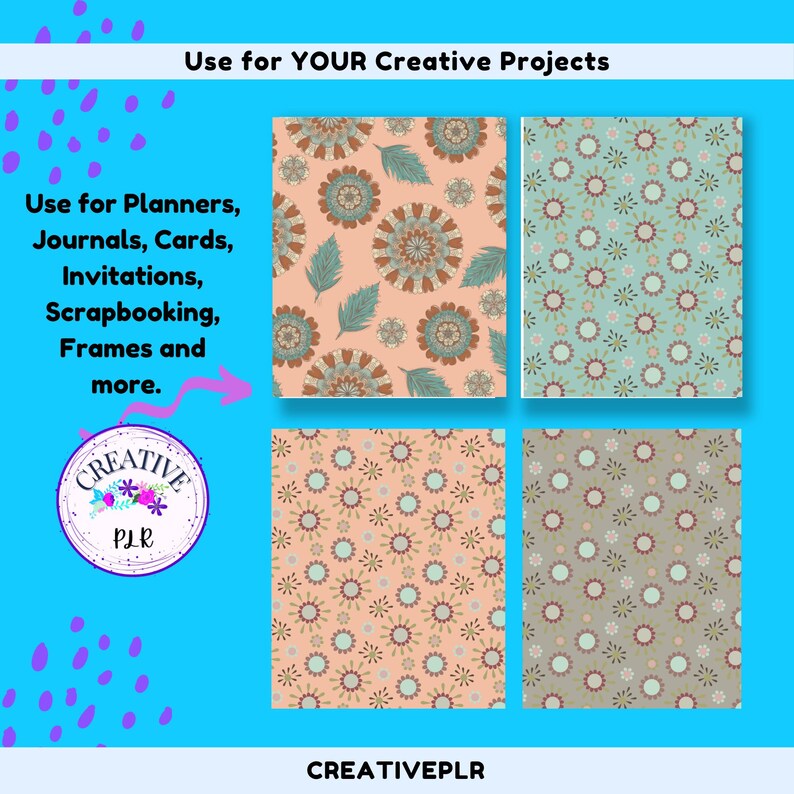 Wild Flowers Digital Papers Pack |20 High Quality Backgrounds ...