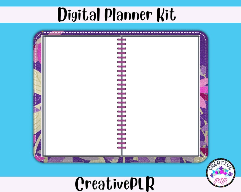 Purple Garden Digital Planner Cover Kit PLUS Digital Notebook Covers - Etsy