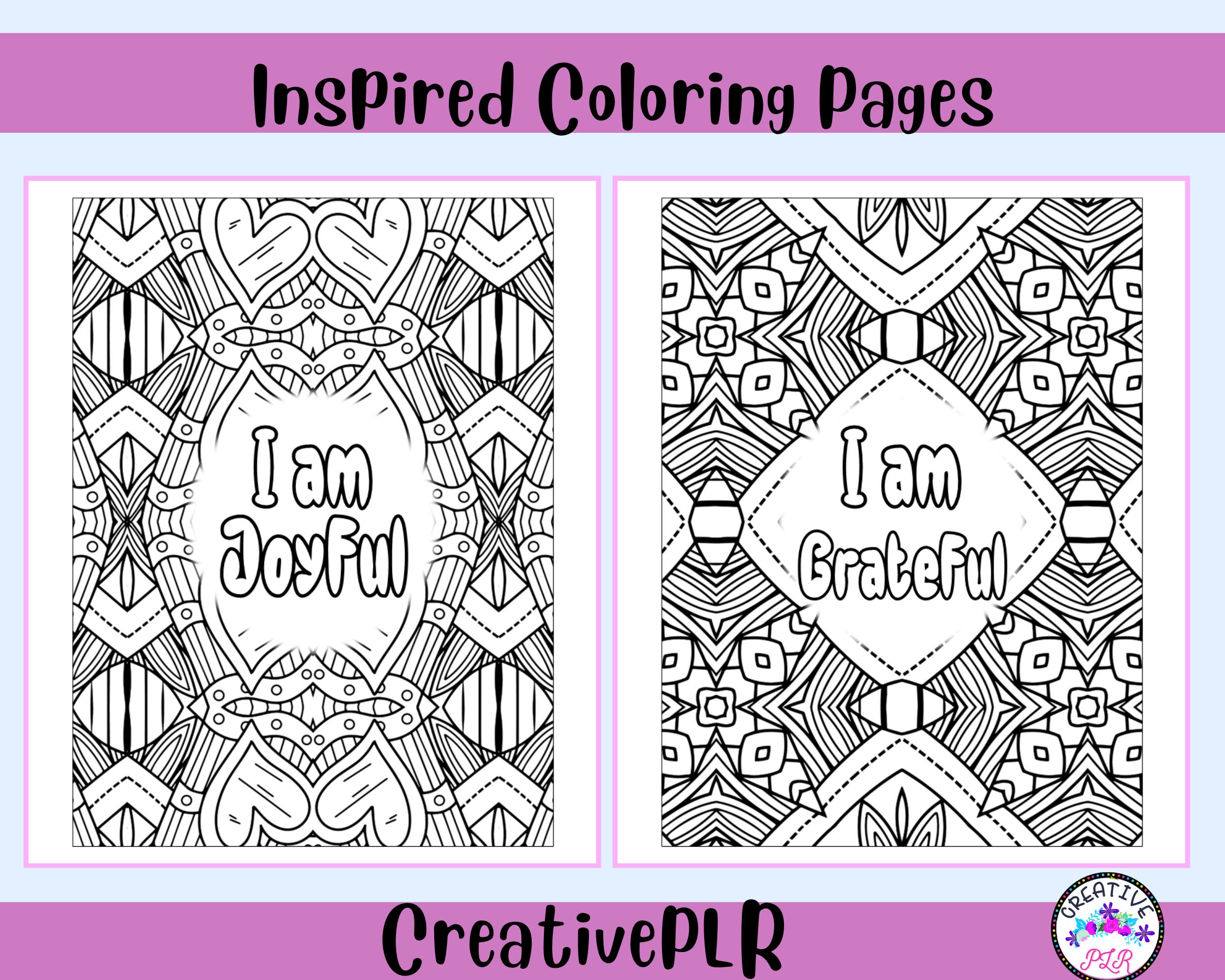 Inspired Coloring | 10 Printable Coloring Pages | Instant Download - Etsy