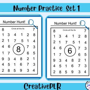 Counting Practice Worksheets Set 1 | Counting Review | Kids Printables ...