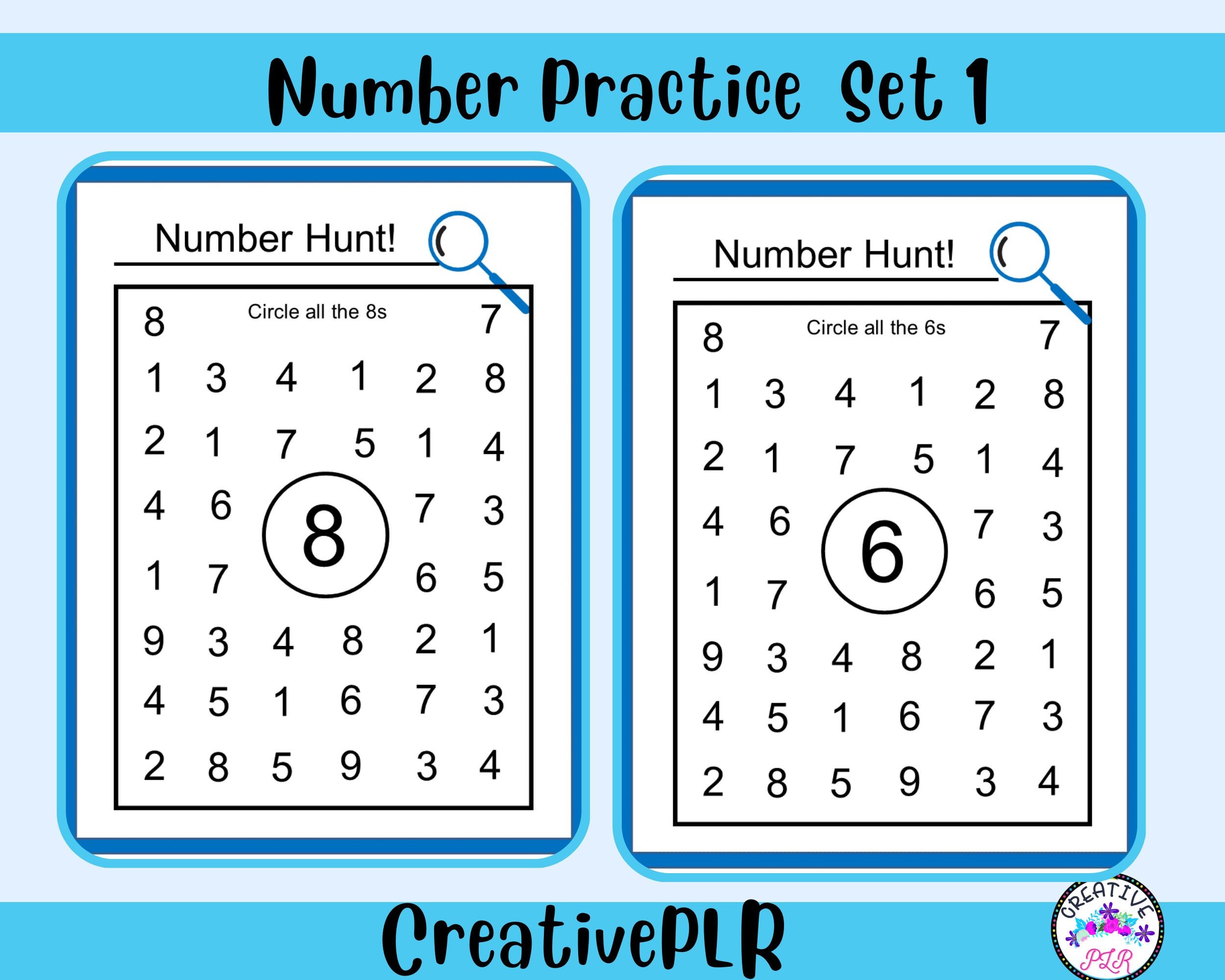 Counting Practice Worksheets Set 1 | Counting Review | Kids Printables ...