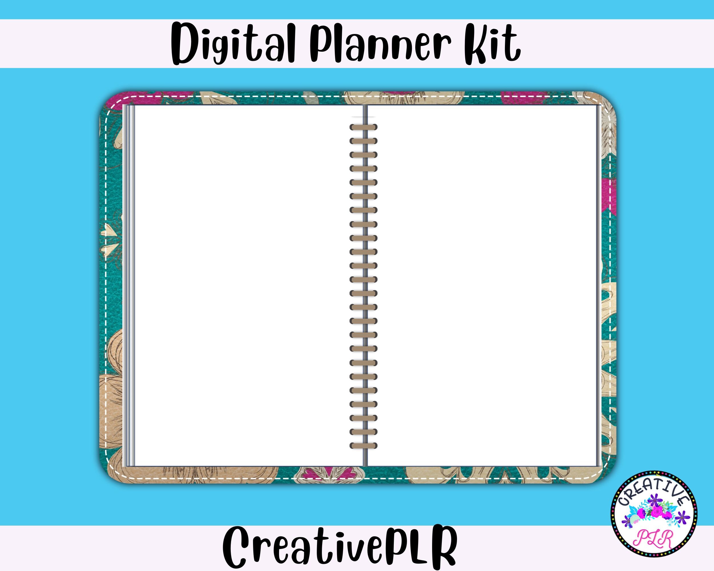Pink Flowers Digital Planner Cover Kit PLUS Digital Notebook Covers - Etsy
