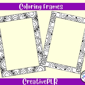 Coloring Frames Pack 1 | 15 Printable Coloring Pages | Coloring Pages ...