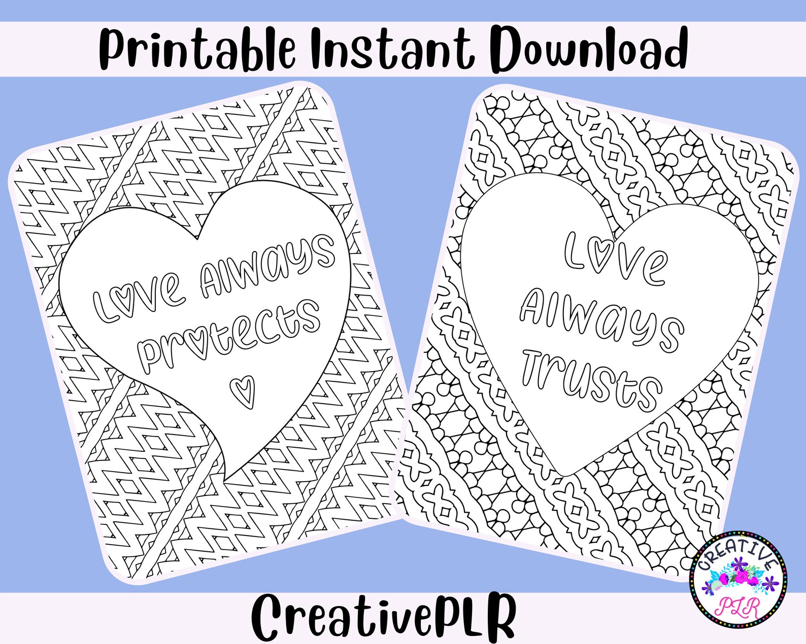 Love Quotes Coloring Pages | 10 Printable Coloring Pages | Instant ...