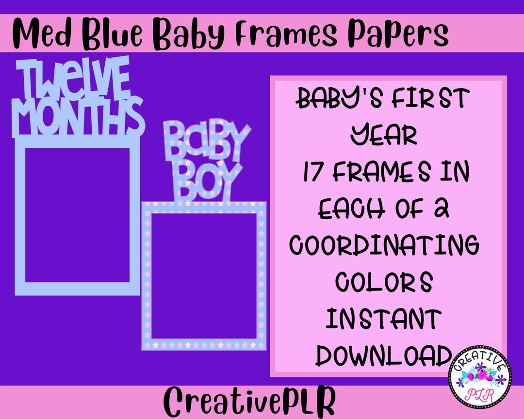 Blue Baby 1st Year Picture Frames - Etsy