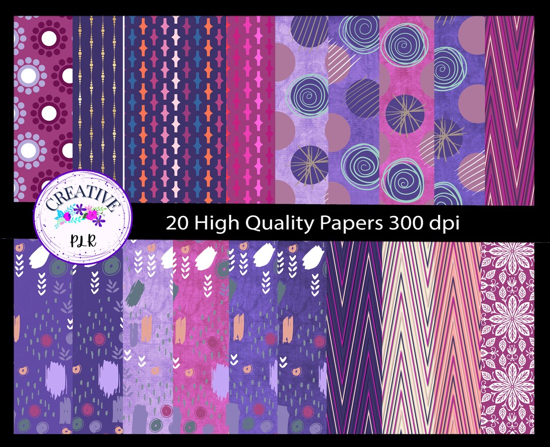Amethyst Dreams Digital Paper Pack |20 High Quality Backgrounds ...