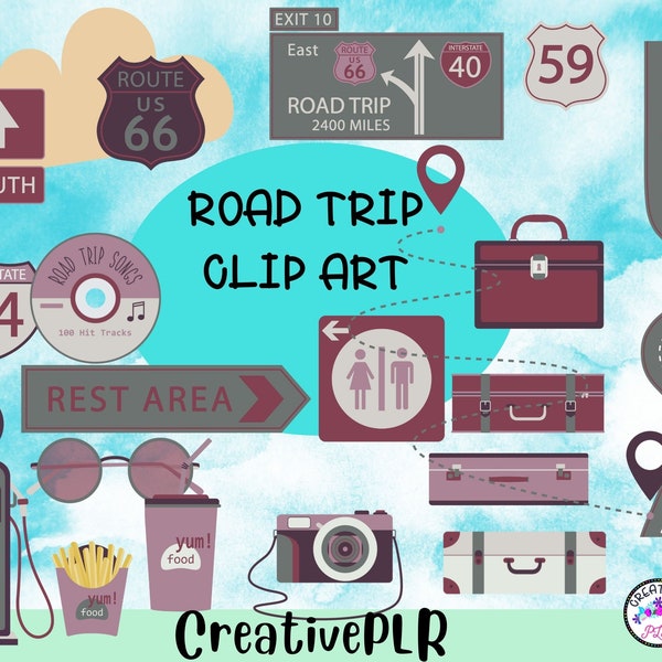 Road Trip Clip Art - Etsy