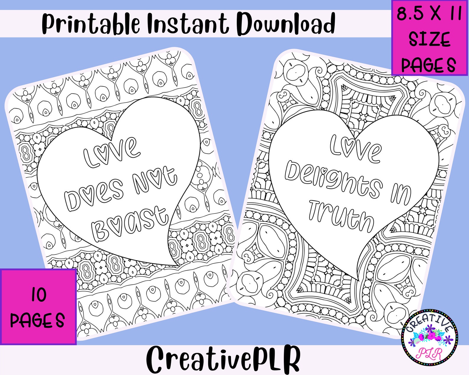 Love Quotes Coloring Pages | 10 Printable Coloring Pages | Instant ...