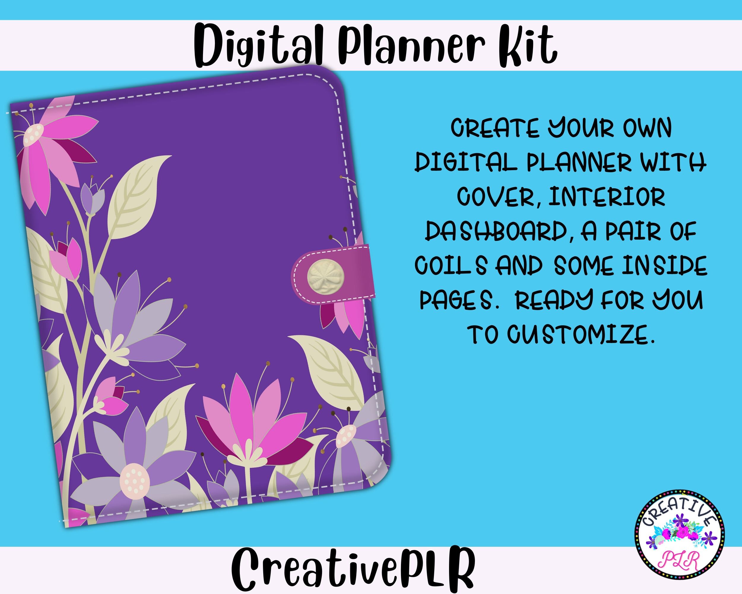 Purple Garden Digital Planner Cover Kit PLUS Digital Notebook Covers - Etsy