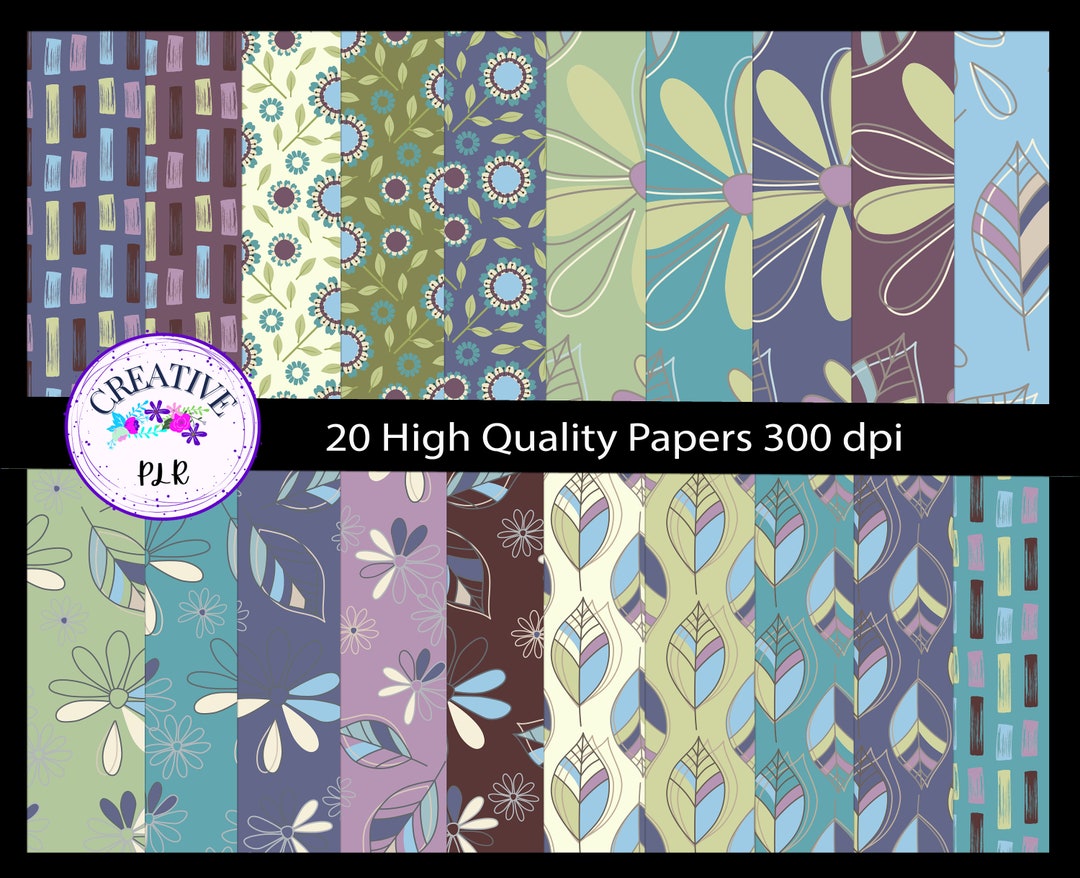 Peacock Feathers Digital Papers Pack |20 High Quality Backgrounds ...