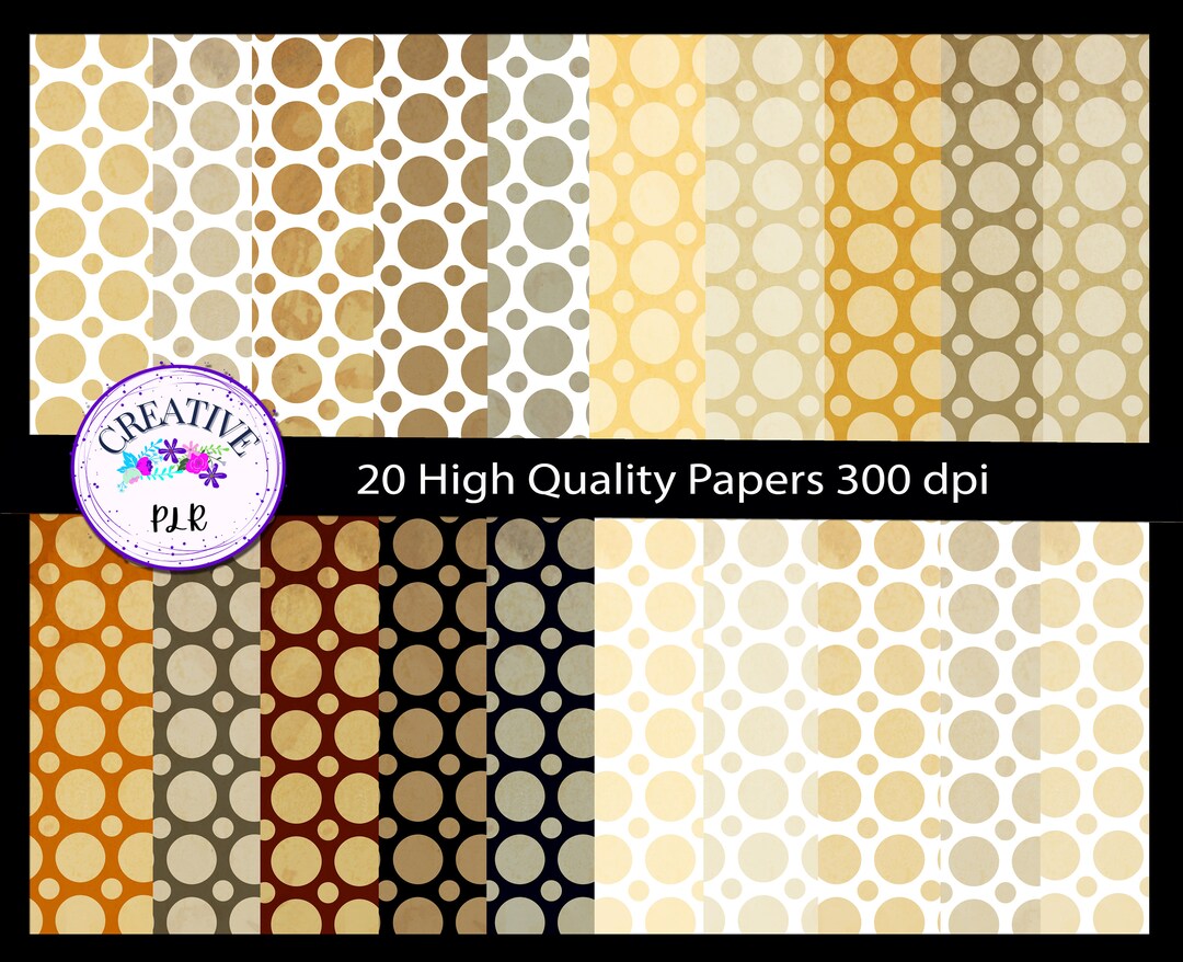 Fall Dots Grunge Digital Paper Pack |20 High Quality Backgrounds ...