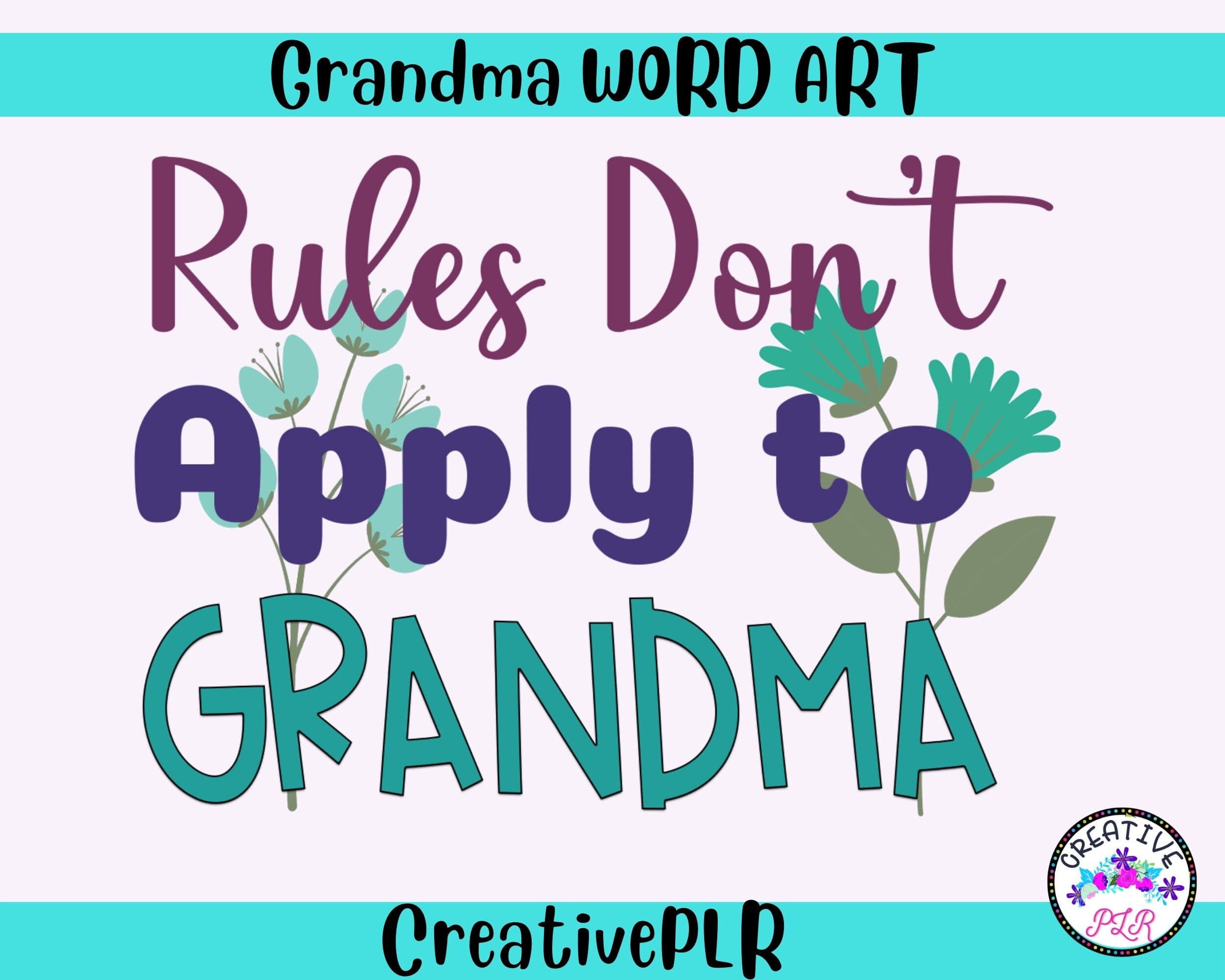 Grandma Word Art Quotes - Etsy
