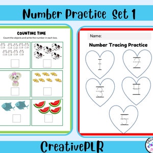 Counting Practice Worksheets Set 1 | Counting Review | Kids Printables ...