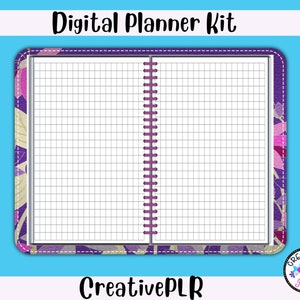 Purple Garden Digital Planner Cover Kit PLUS Digital Notebook Covers - Etsy
