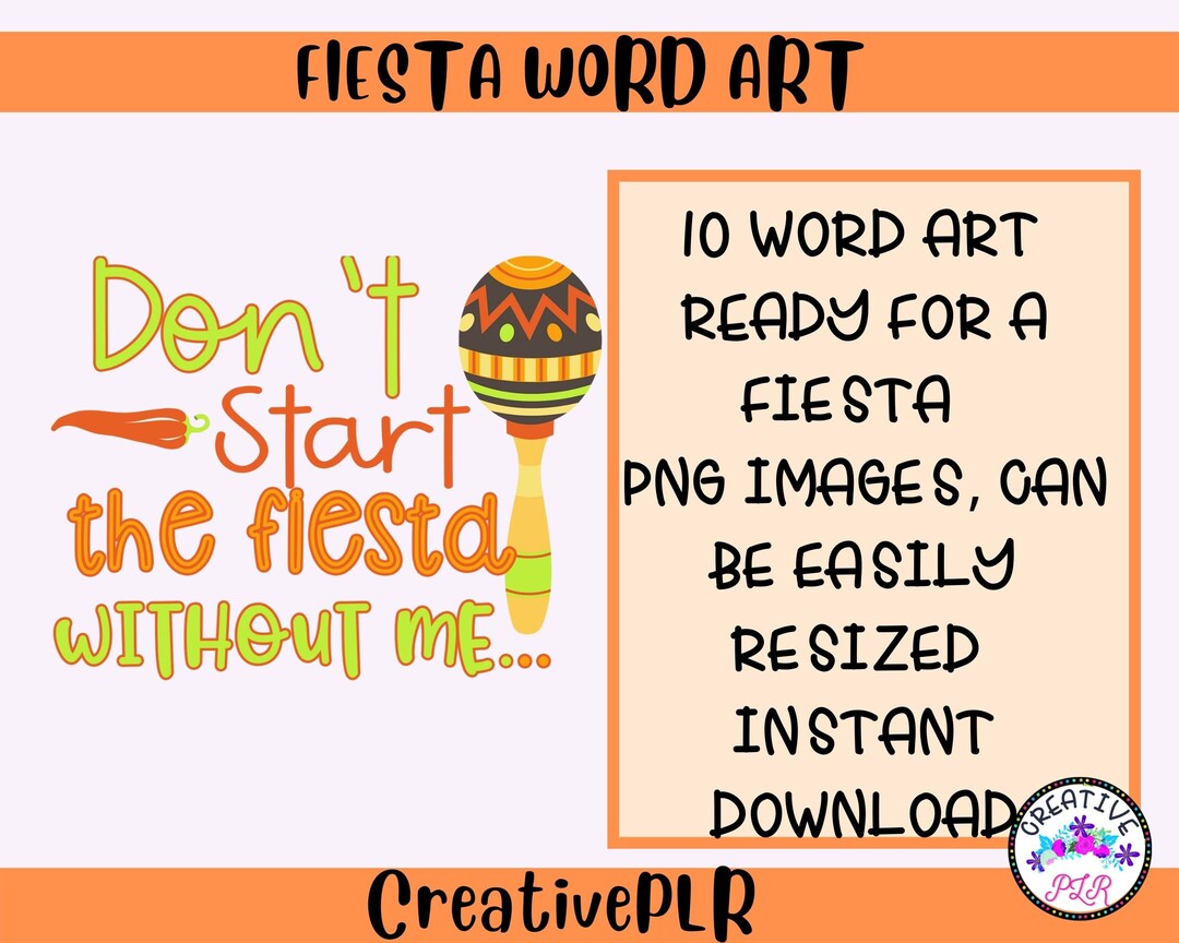 Fiesta Word Art Quotes - Etsy