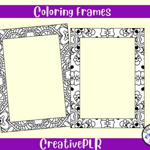 Coloring Frames Pack 1 | 15 Printable Coloring Pages | Coloring Pages ...