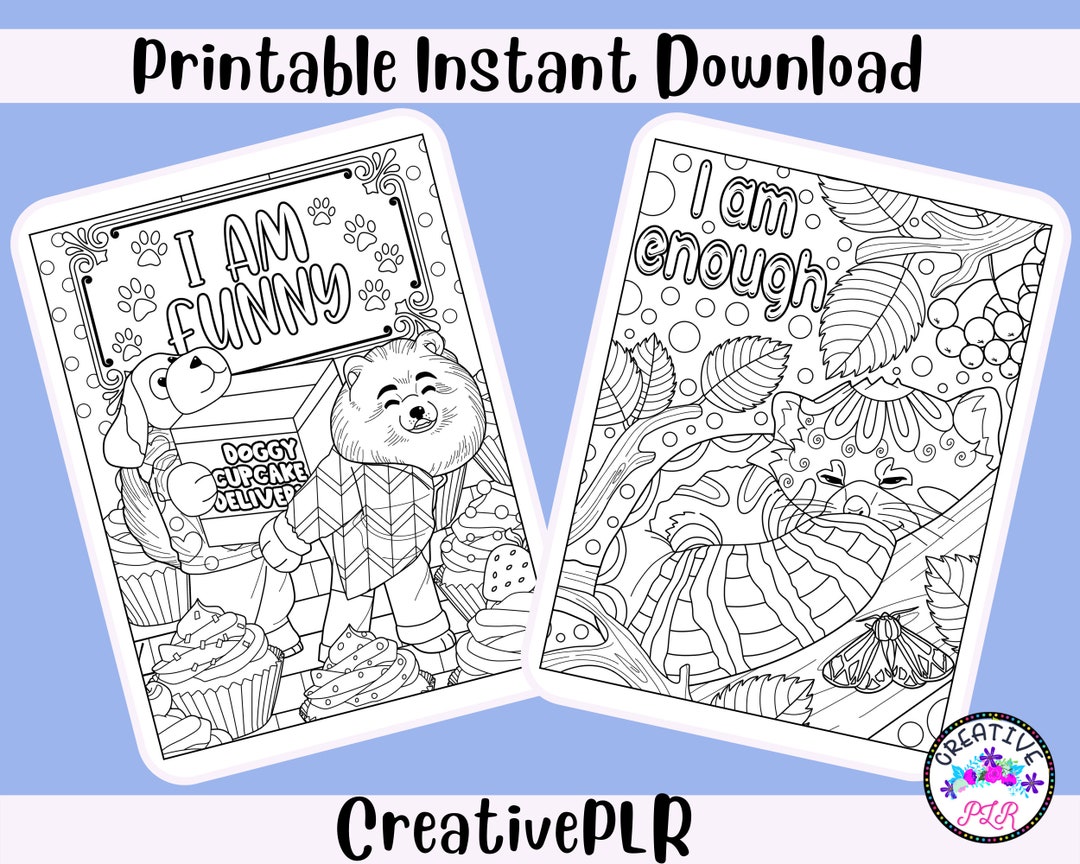 Positive Affirmations Coloring Pages | 10 Printable Coloring Pages ...