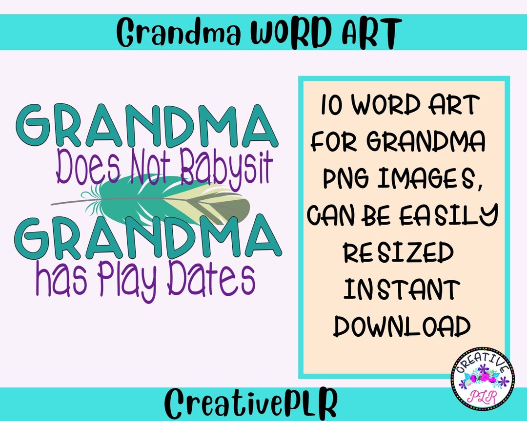 Grandma Word Art Quotes - Etsy