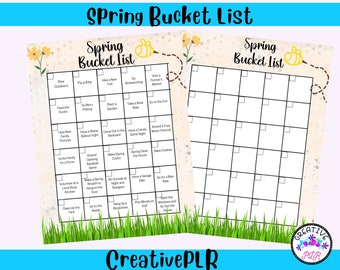 SPRING BUCKET LIST Printable List of Spring Activities Spring Ideas to ...
