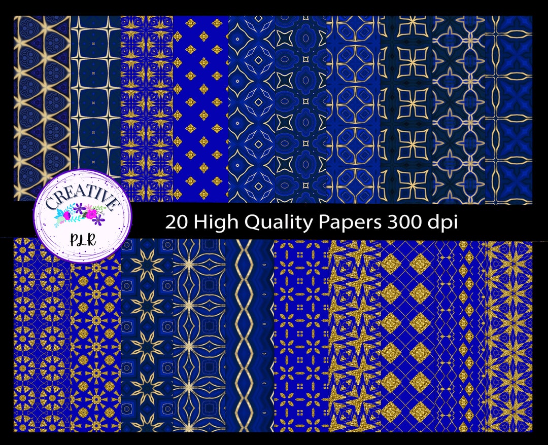Royal and Gold Digital Paper Pack |20 High Quality Backgrounds ...