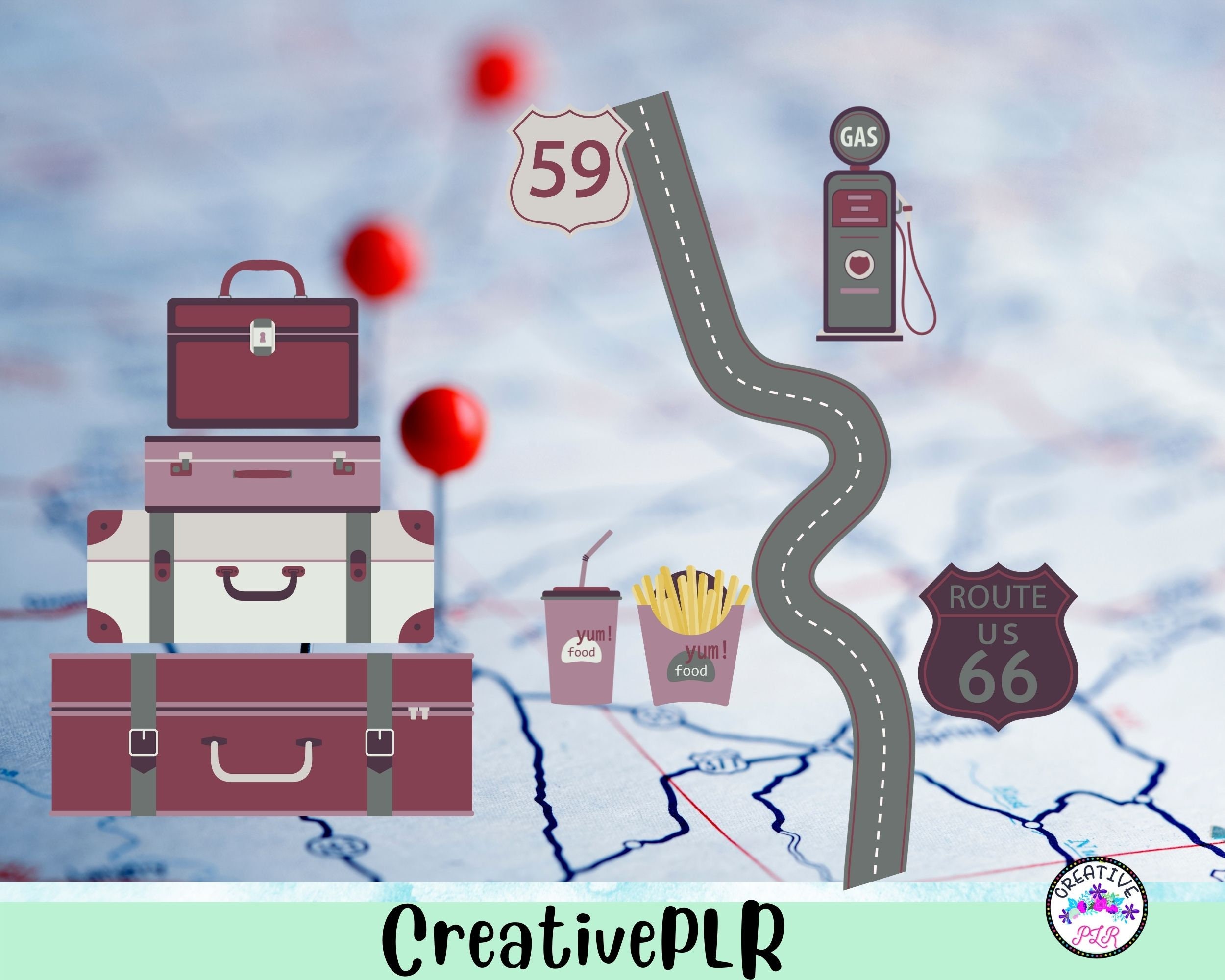 Road Trip Clip Art Set | Travel Stickers Set | Travel Scrapbook ...