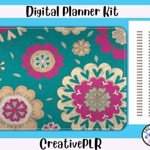 Pink Flowers Digital Planner Cover Kit PLUS Digital Notebook Covers - Etsy