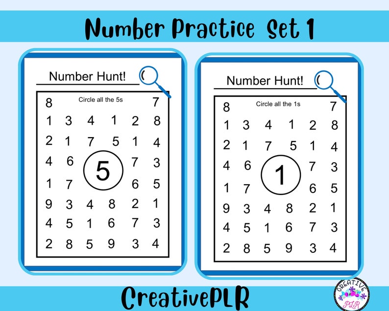 Counting Practice Worksheets Set 1 | Counting Review | Kids Printables ...