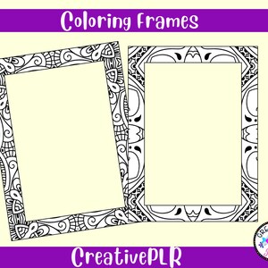 Coloring Frames Pack 1 | 15 Printable Coloring Pages | Coloring Pages ...
