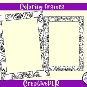 Coloring Frames Pack 1 | 15 Printable Coloring Pages | Coloring Pages ...