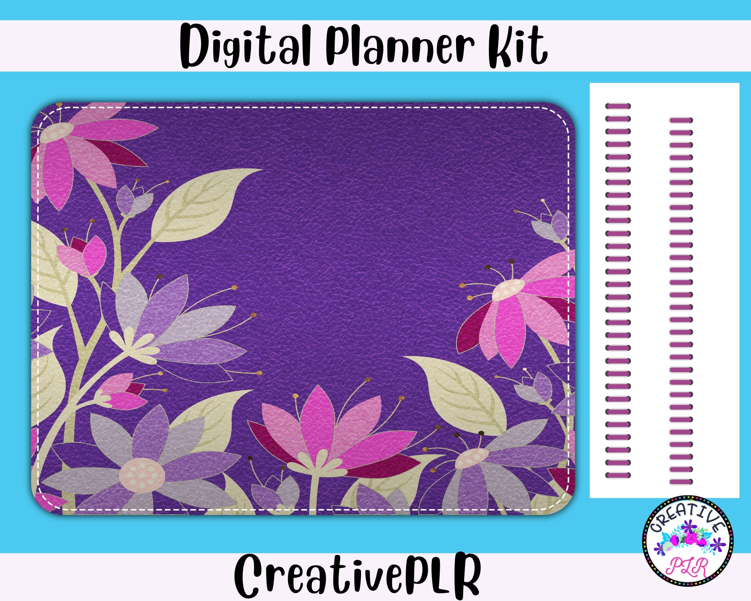Purple Garden Digital Planner Cover Kit PLUS Digital Notebook Covers - Etsy