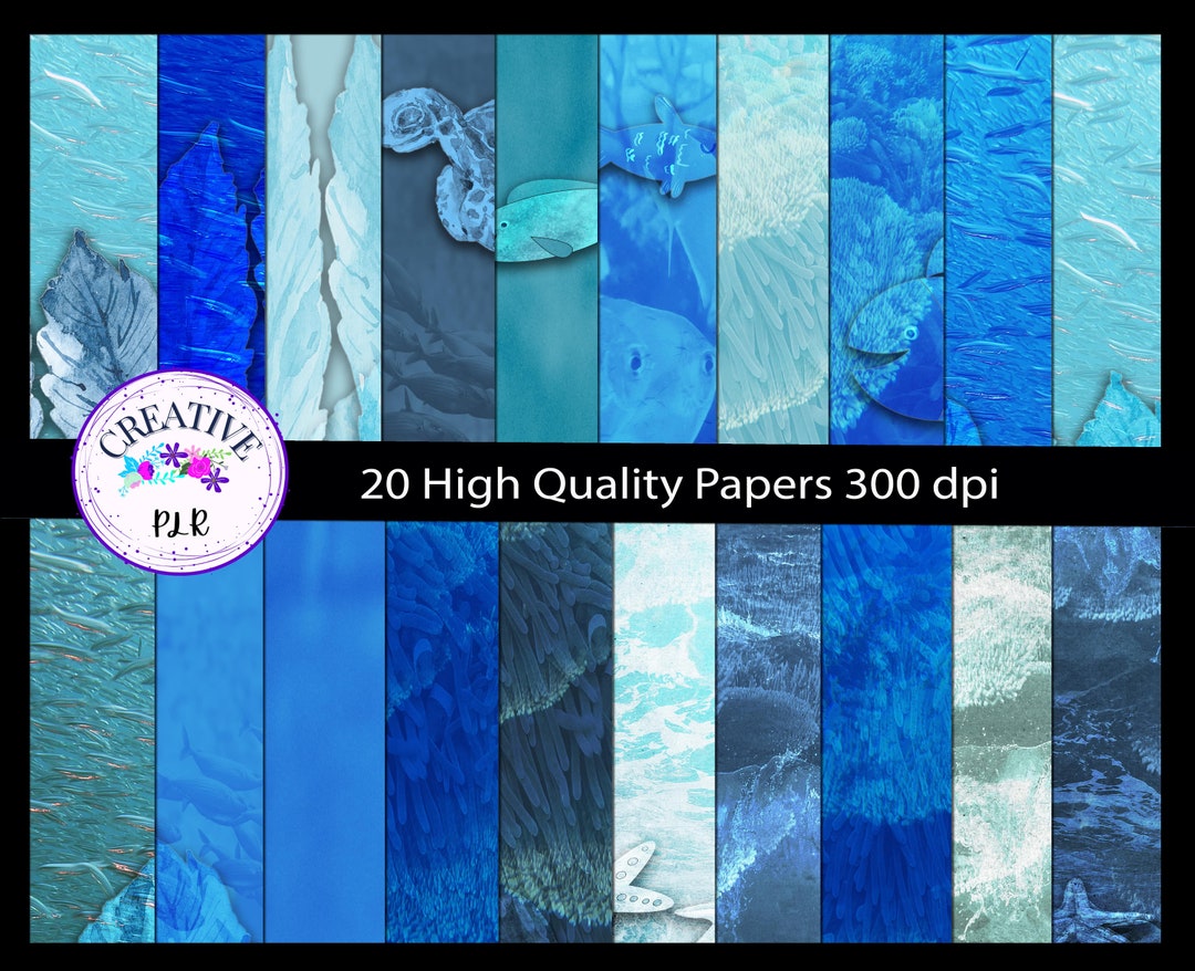 Ocean Waves Paper Pack |20 High Quality Backgrounds | Commercial Use ...