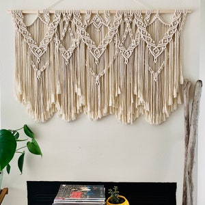 Large Macrame Wall Hanging Large Wall Tapestry Farmhouse - Etsy