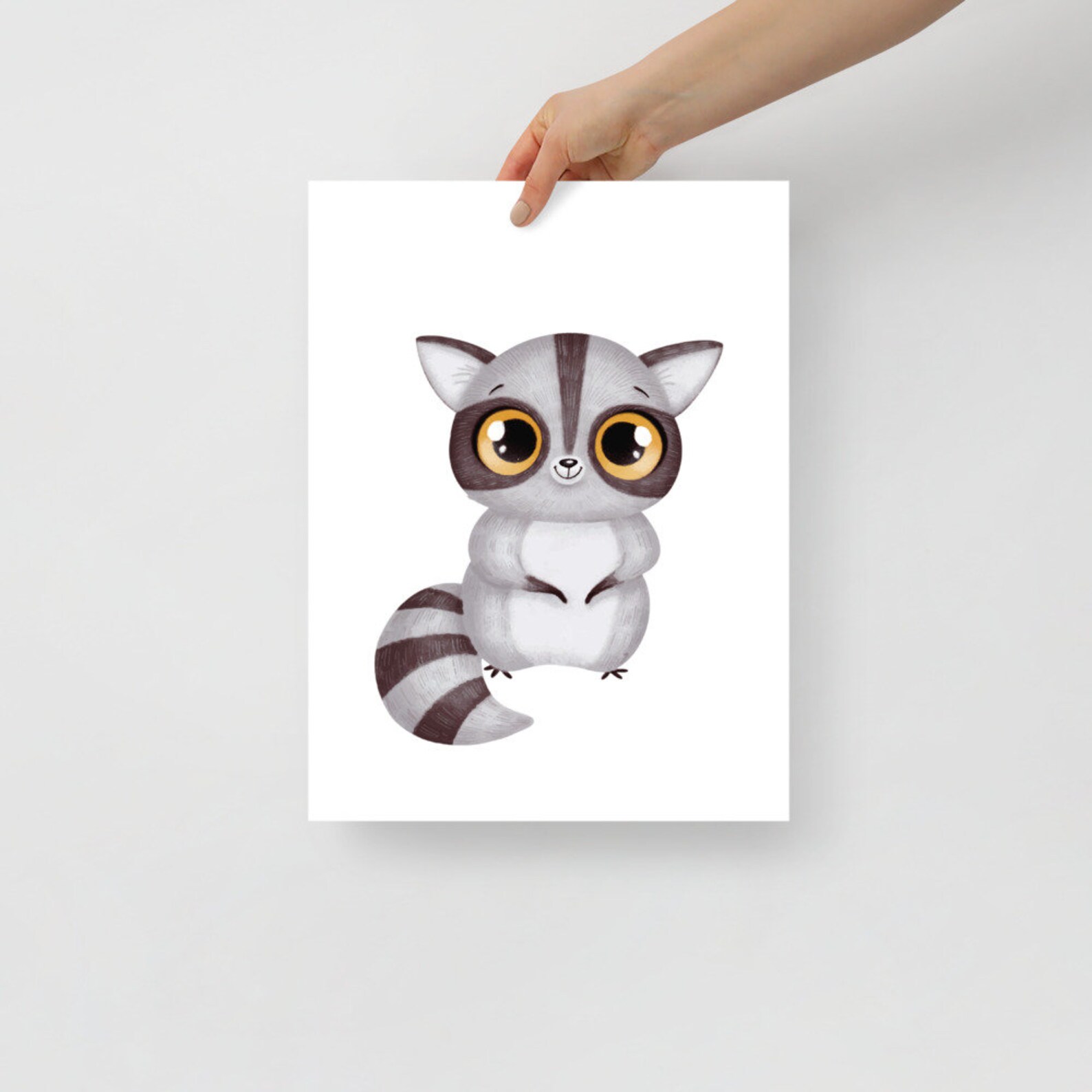 Raccoon Gender-neutral Nursery Artwork Poster for Baby's Room - Etsy
