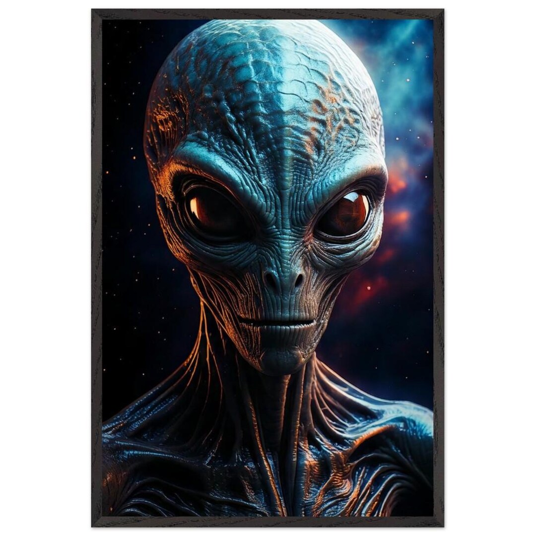 Premium Poster With Alien Portrait Made of Matte Premium Paper With ...