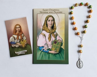 St Dymphna Chaplet Prayer Patron Saint of Anxiety, Stress, and Mental Disorder Rosary With ...