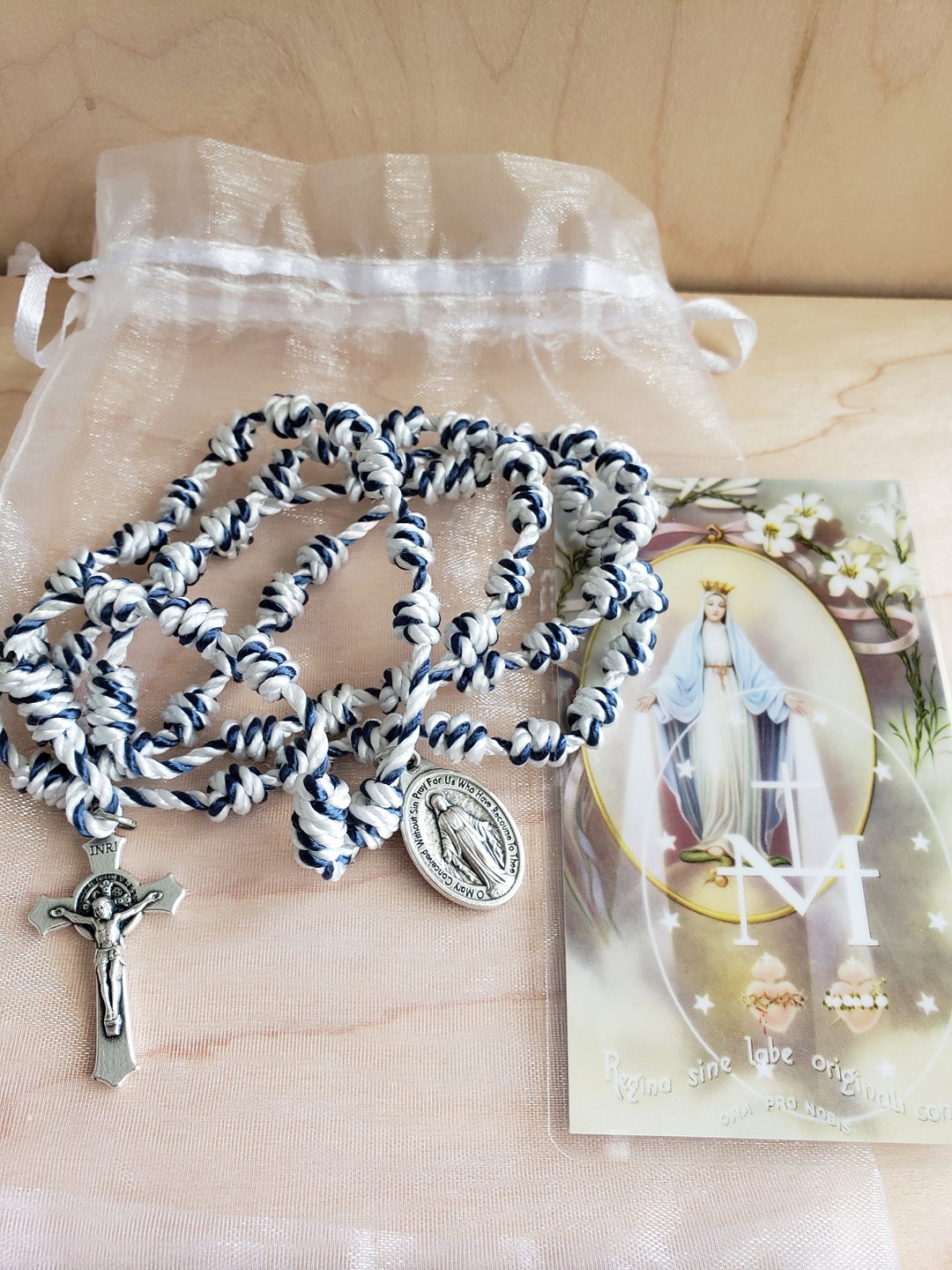 Our Lady of the Miraculous Medal Cord Rosary Gift Set - Etsy